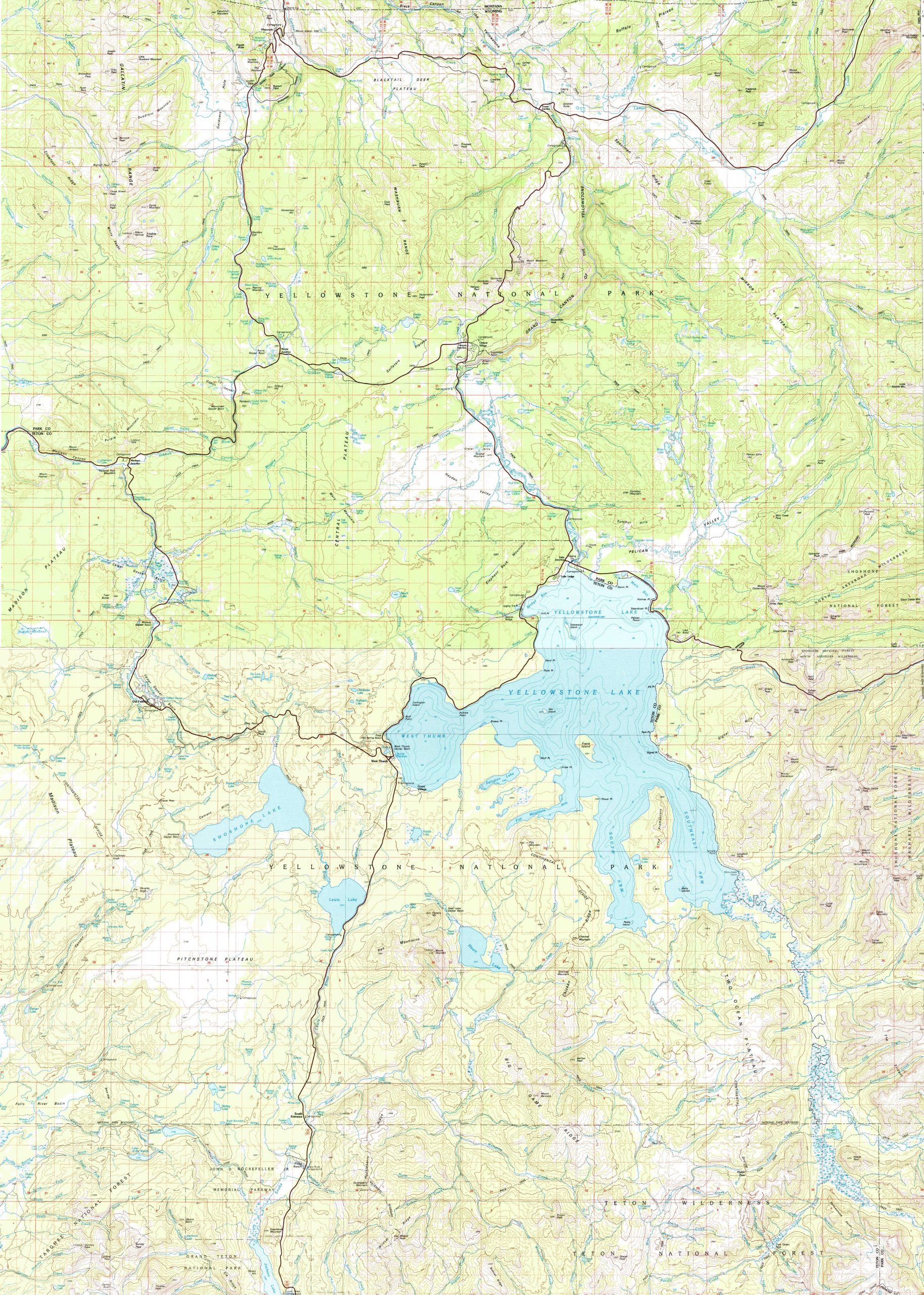 Yellowstone Topo Map - Yellowstone National Park